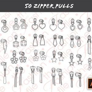 56 ZIPPER TEETH Brushes + 50 PULLS for Fashion Flats • Adobe ...