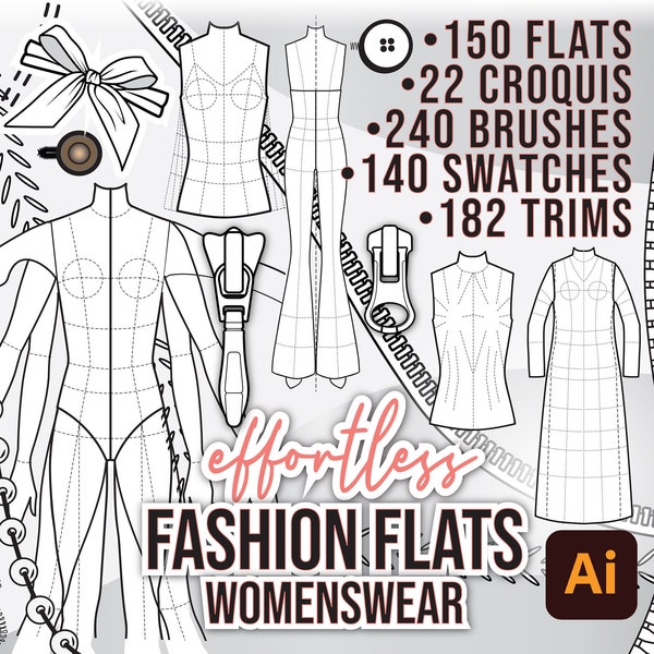 Adobe Illustrator Flats - Etsy
