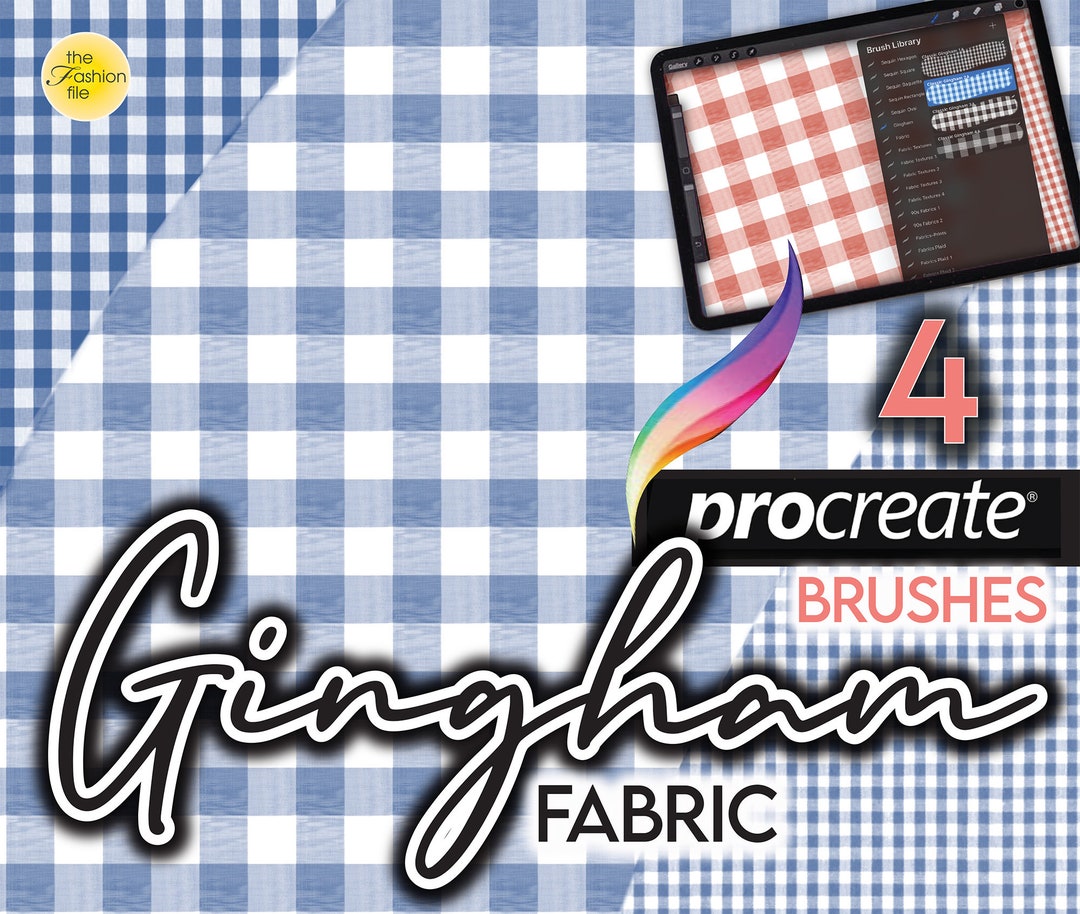 4 PROCREATE FABRIC TEXTURES Gingham Plaid Checks Tartan - Etsy