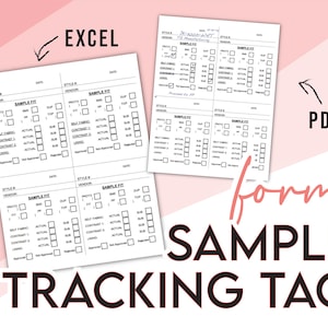 Fashion Designer SAMPLE TRACKING TAG Template • Pdf and Excel Files ...