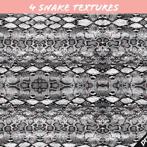 4 PROCREATE SNAKE TEXTURES • Brush Reptile Leather Fashion Clothing ...