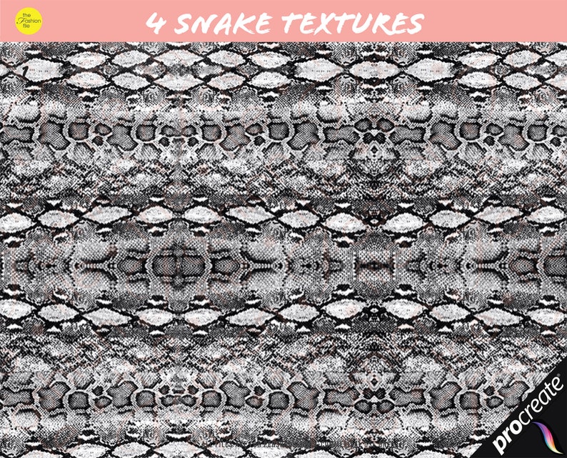 4 PROCREATE SNAKE TEXTURES Brush Reptile Leather Fashion - Etsy