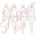 STANDARD / REALISTIC BODY Fashion Figure Templates • 9-head Female ...