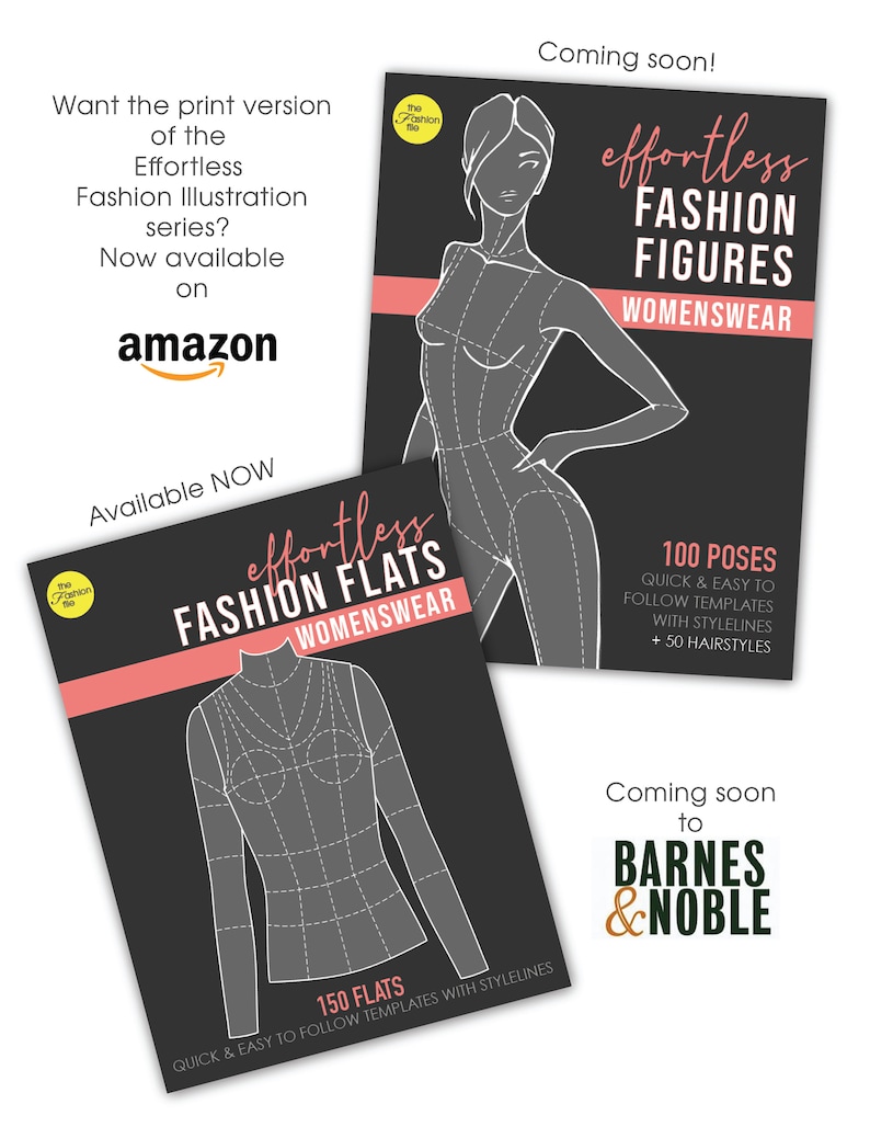 FASHION FIGURES 10 TEMPLATES • 9-head Female Sketches • Printable Pdf ...