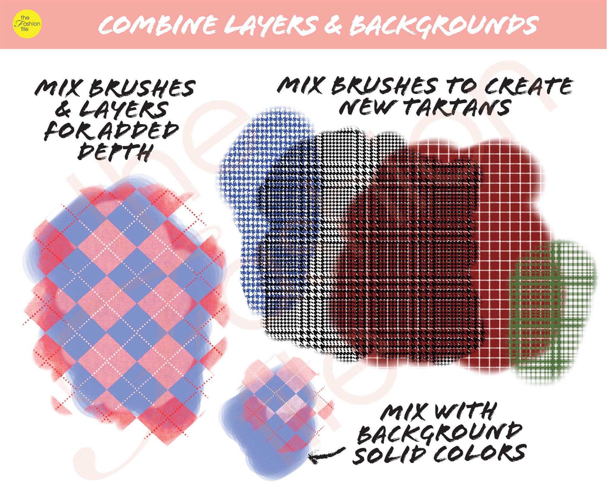 40 PROCREATE PLAID TEXTURES Procreate Brush Plaid Tartan - Etsy