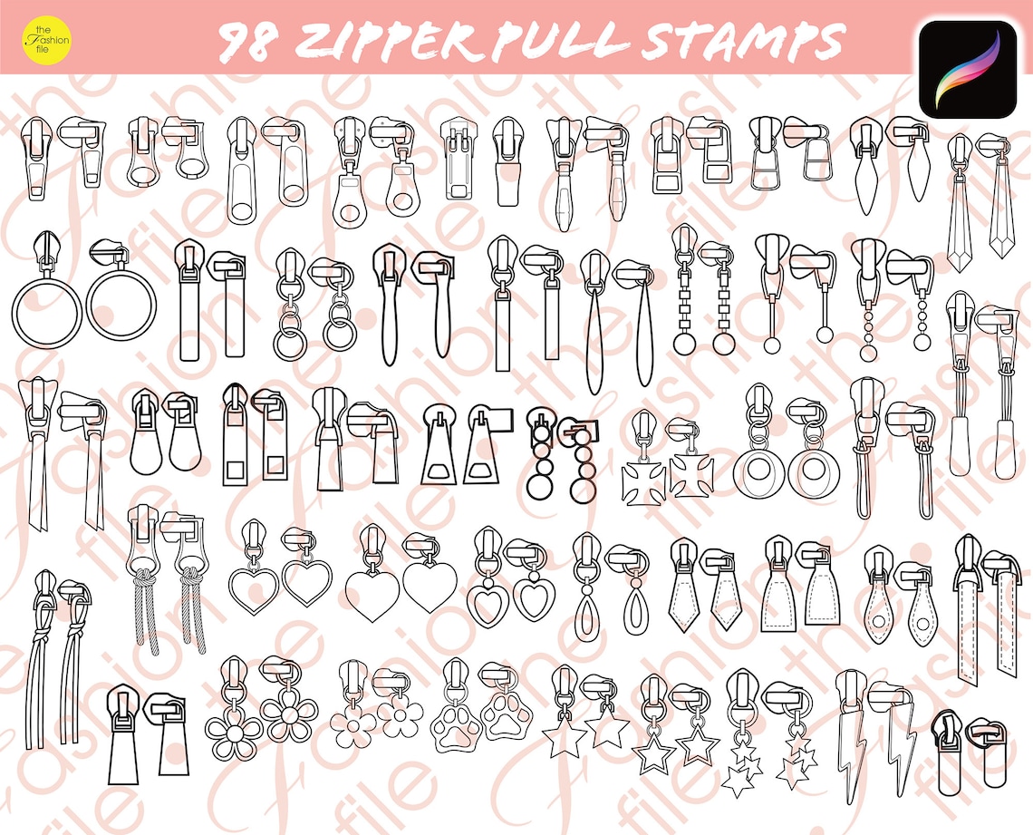 505 PROCREATE FASHION BRUSHES • for Flat Sketches: Clothing Templates ...