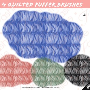 4 PROCREATE PUFFER TEXTURES Brushes Puffer Jacket Streetwear Blanket ...