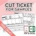 Fashion Design SAMPLE CUT TICKET Form • Formatted for Auto Calculation ...