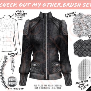 38 PROCREATE LEATHER TEXTURES • Procreate Brush Leather Cow Deer Reptile Crocodile Suede Sting ...