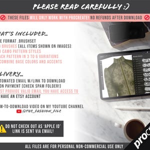100 PROCREATE CAMOUFLAGE TEXTURES • Procreate Brush Camo Seamless Print ...