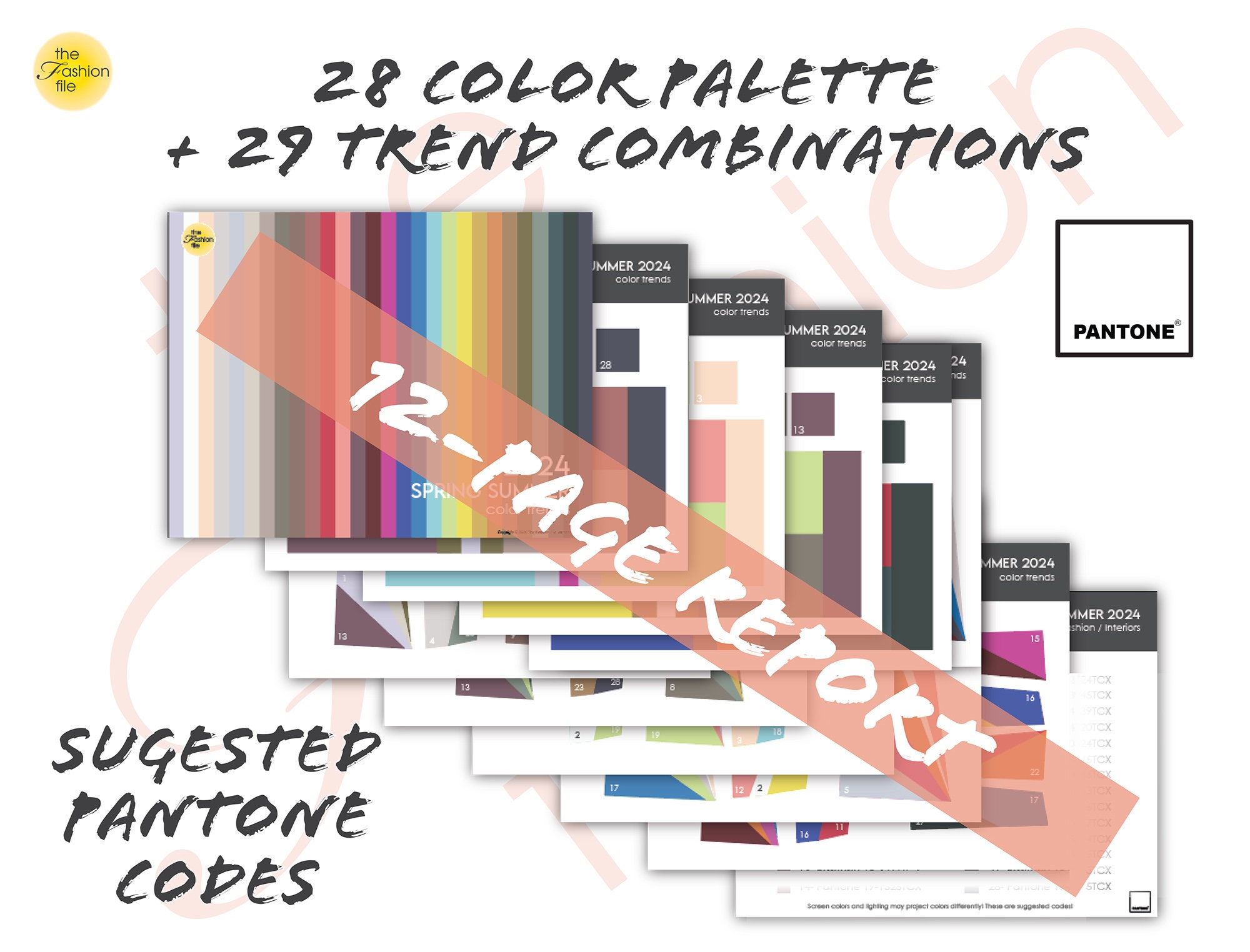 Fashion SPRING SUMMER 2024 COLOR Trend Forecast Report • Pdf & Adobe ...