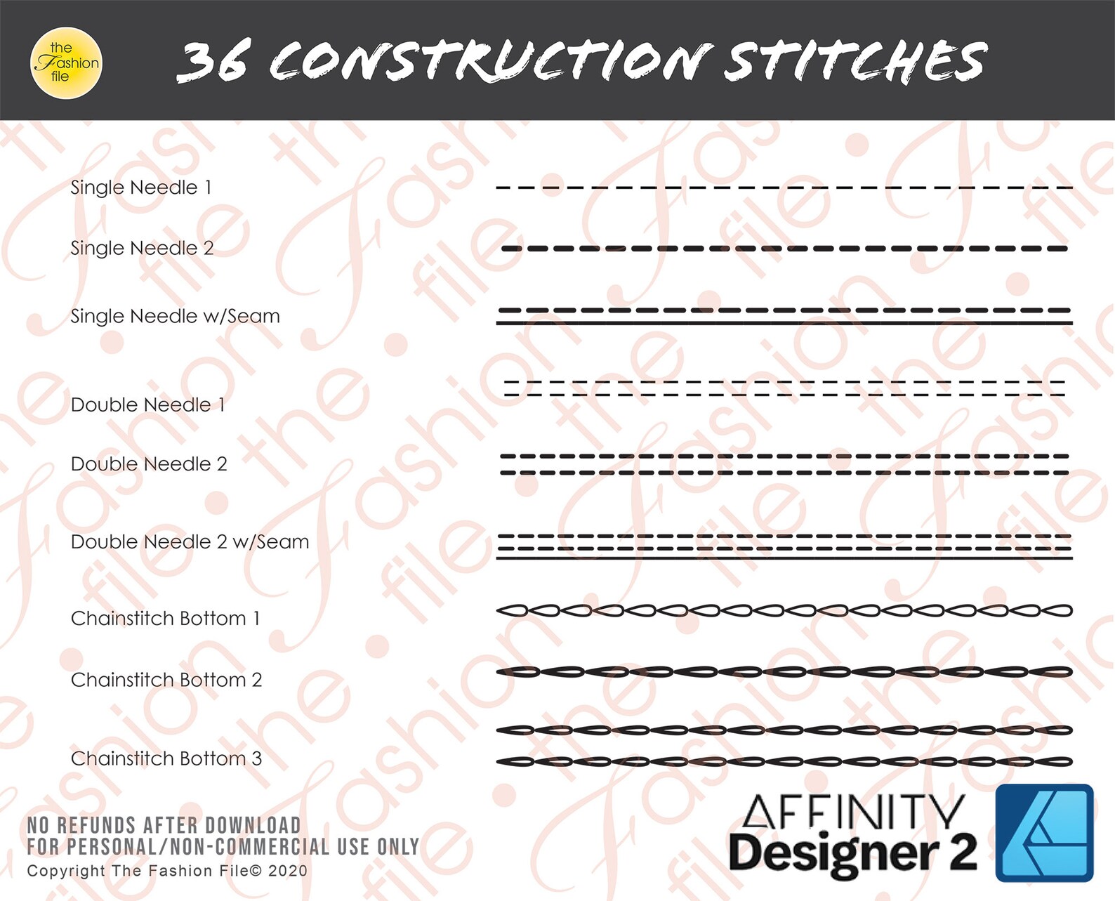 36 AFFINITY Designer2 FASHION BRUSHES • Stitches for Construction Flat ...