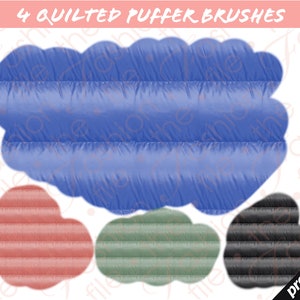 4 PROCREATE PUFFER TEXTURES Brushes Puffer Jacket Streetwear Blanket ...