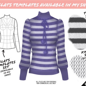 30 PROCREATE STRIPE KNIT Texture Brushes • Realistic Knits Jersey Wool ...