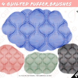 4 PROCREATE PUFFER TEXTURES Brushes Puffer Jacket Streetwear Blanket ...