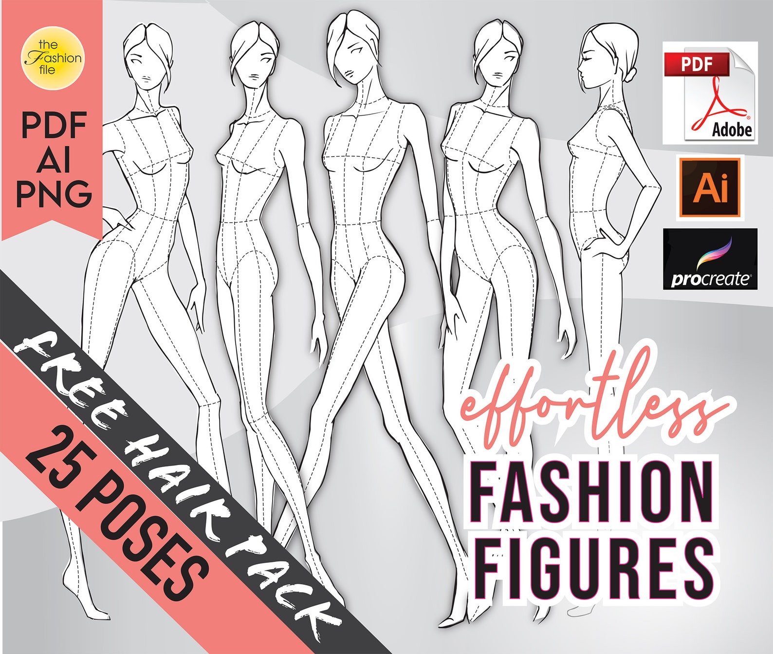 FASHION FIGURES 25 TEMPLATES Pack 9 head Female Sketches Etsy UK FASHION FIGURES 25 TEMPLATES Pack 9 head Female Sketches Etsy UK