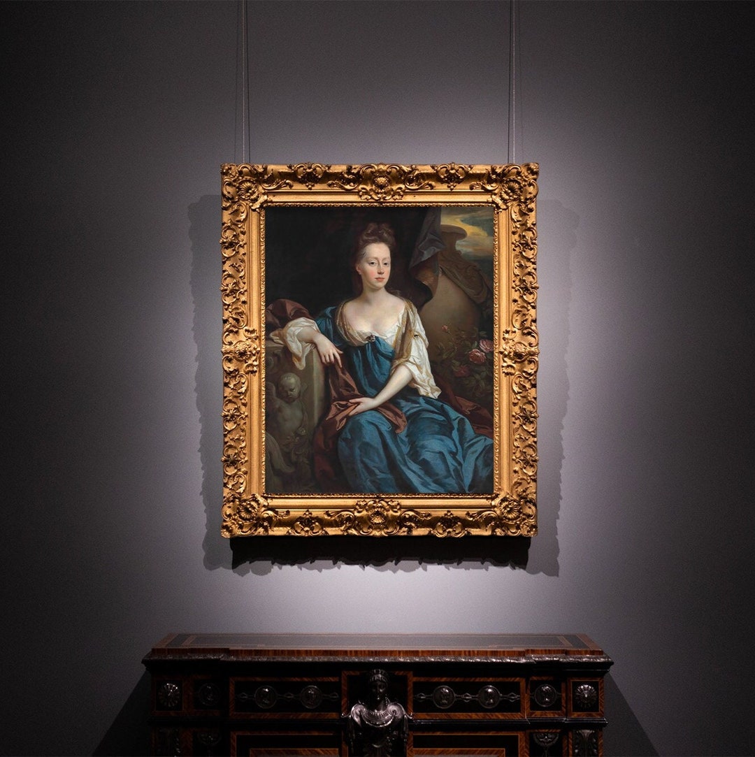 Baroque Female Portrait Print: 17th Century Antique Oil Painting - Etsy