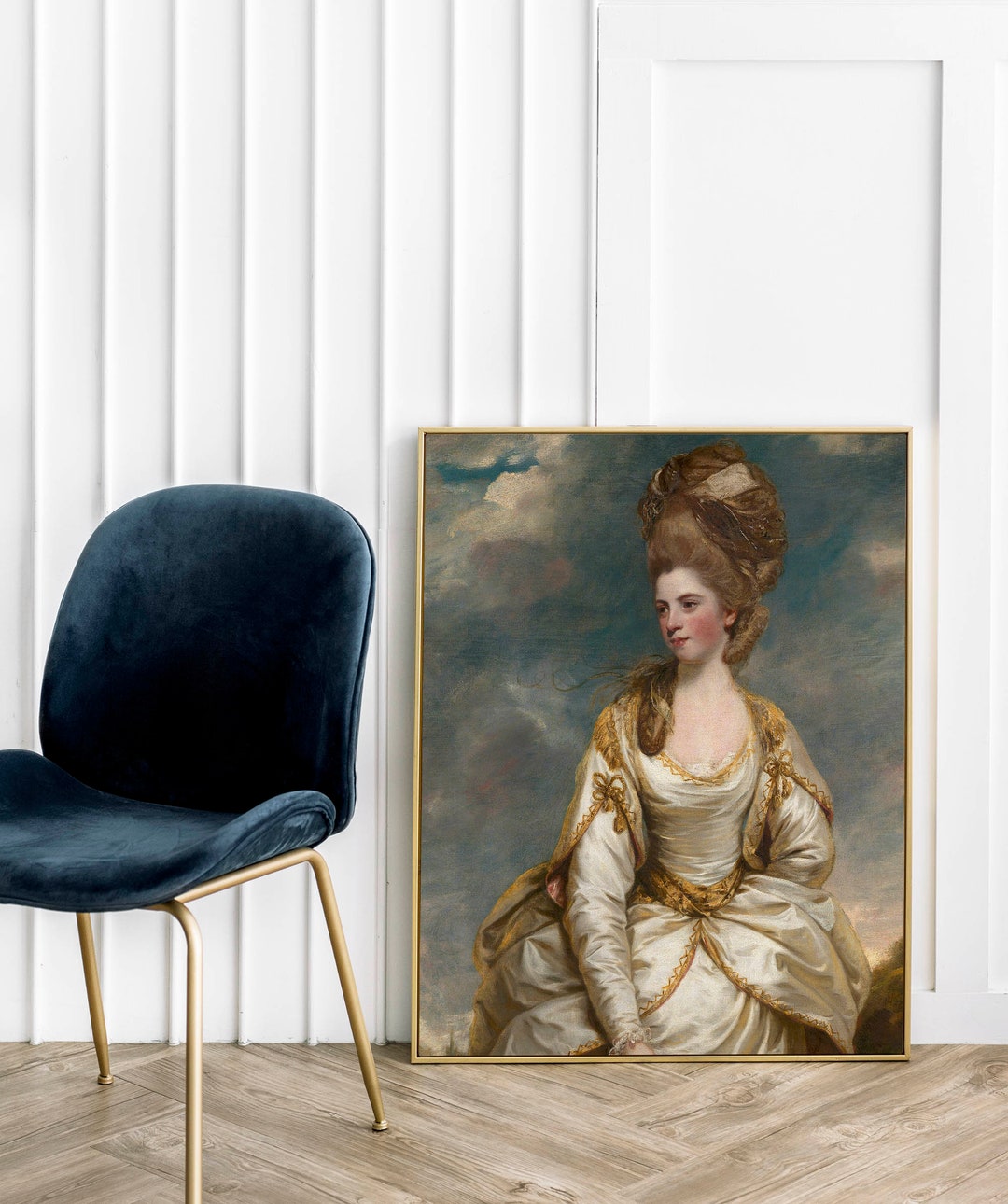 Maximalist Female Portrait Painting Fine Art Print | Beautiful Romantic ...