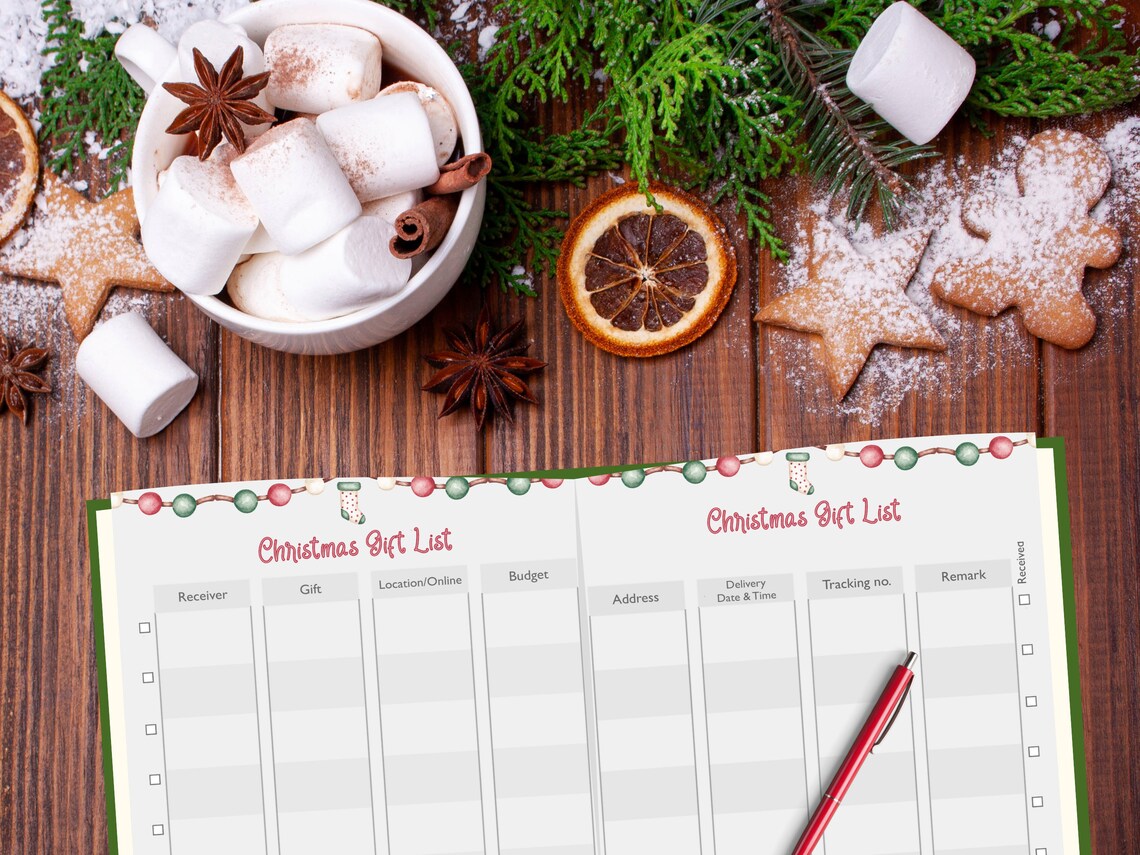 Christmas Planner and Note Template for Christmas Preparation | Instant ...