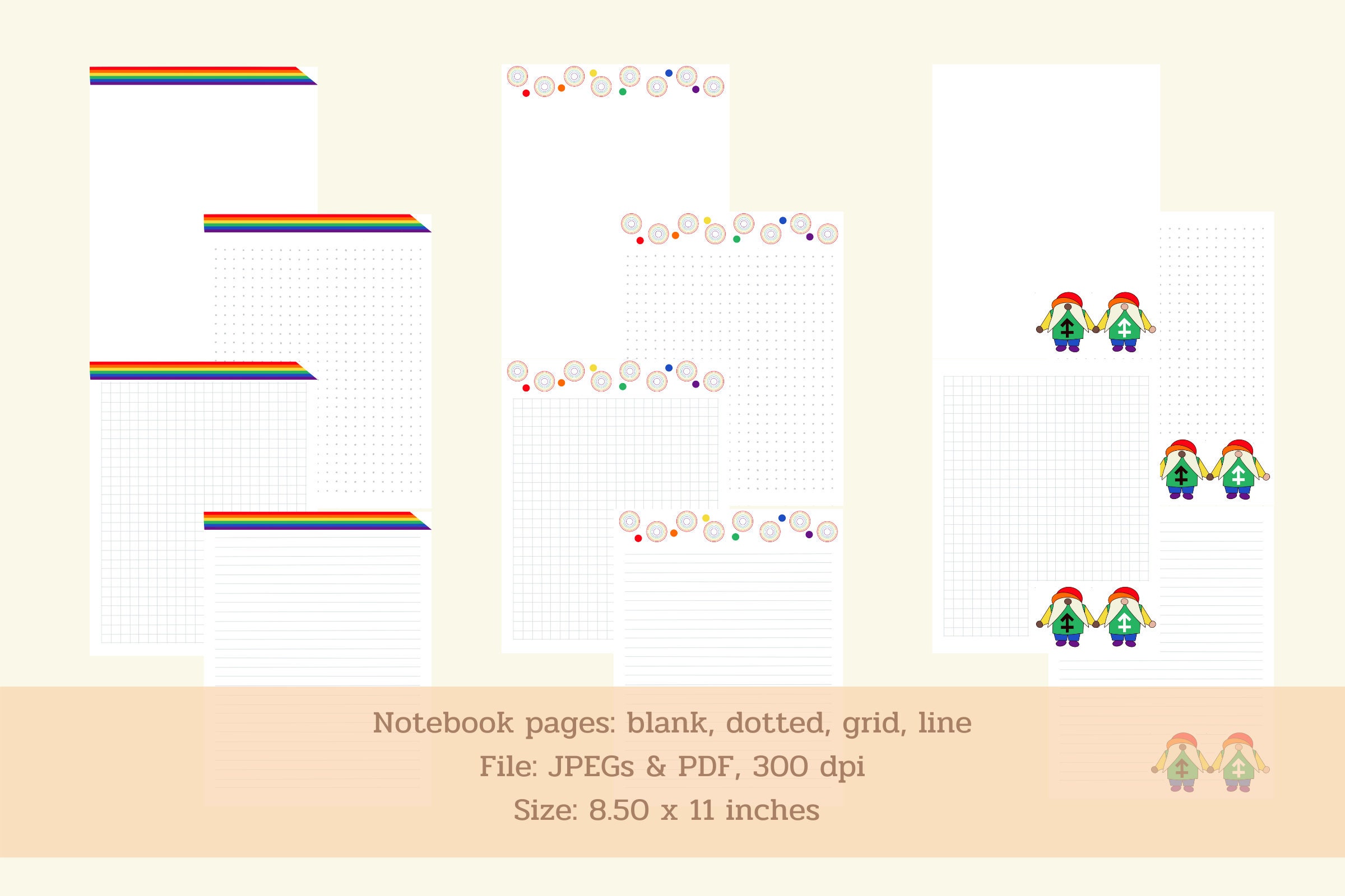 LGBT Nations Printable Set | Journal Pages, Notebook Covers, 8.5x11 ...