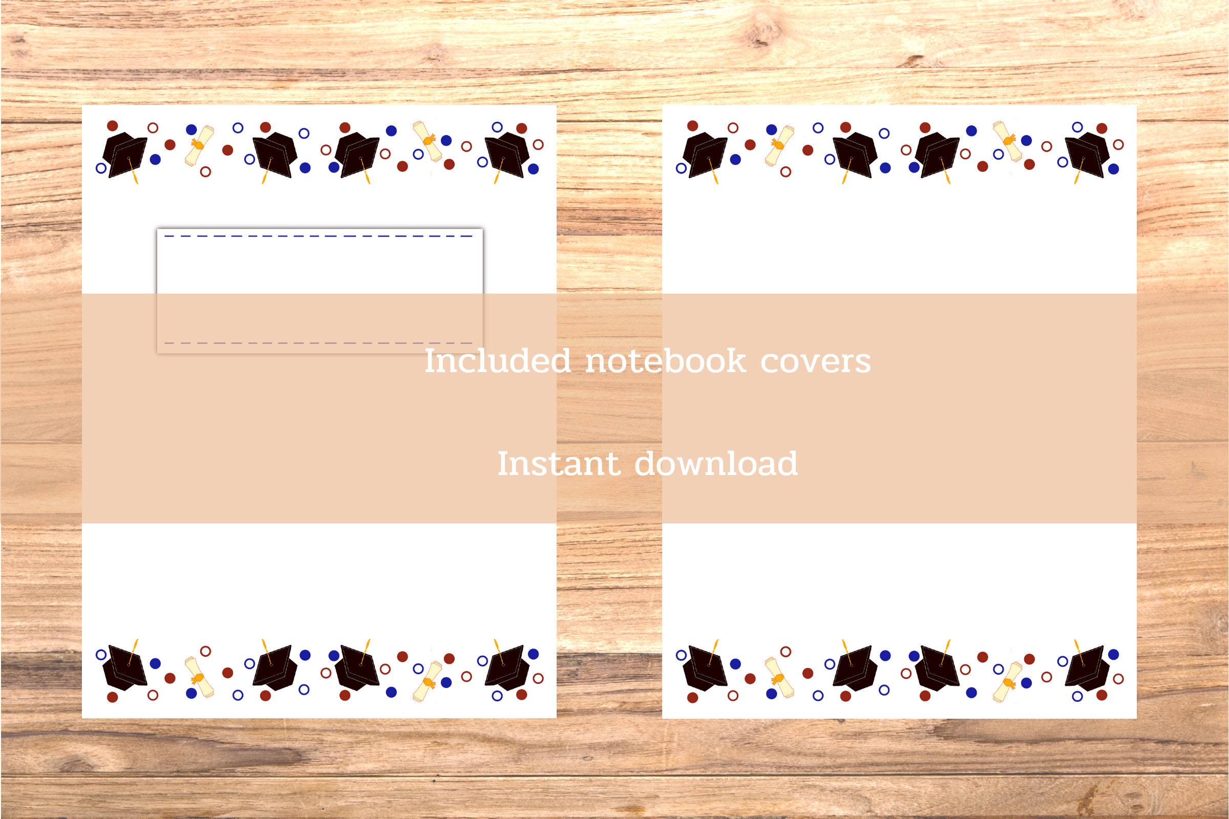 Congrad! Printable Set | Journal Pages, Notebook Covers, 8.5x11, Pen ...