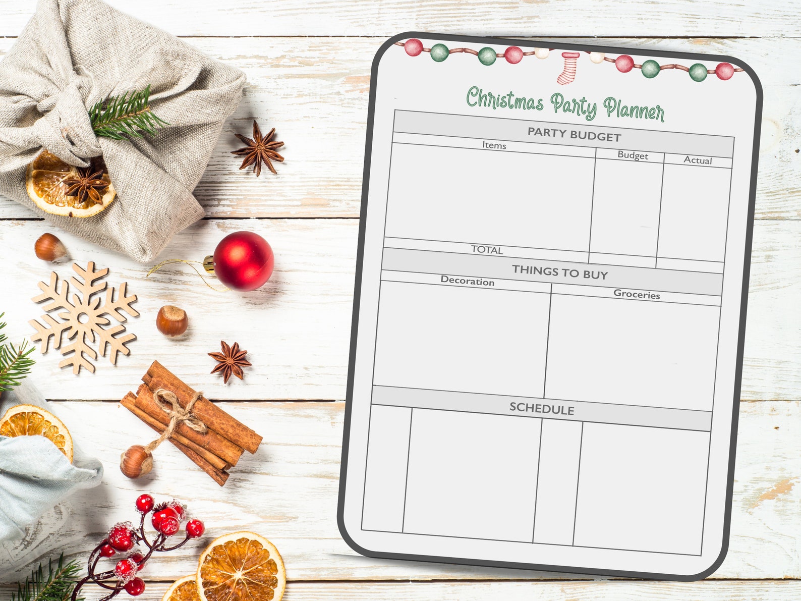 Christmas Planner and Note Template for Christmas Preparation | Instant ...
