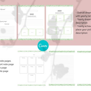 Shamrock Dream Planner Canva Template | Goal Planner, Editable Planner ...