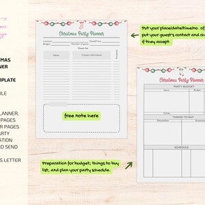 Christmas Planner and Note Template for Christmas Preparation | Instant ...