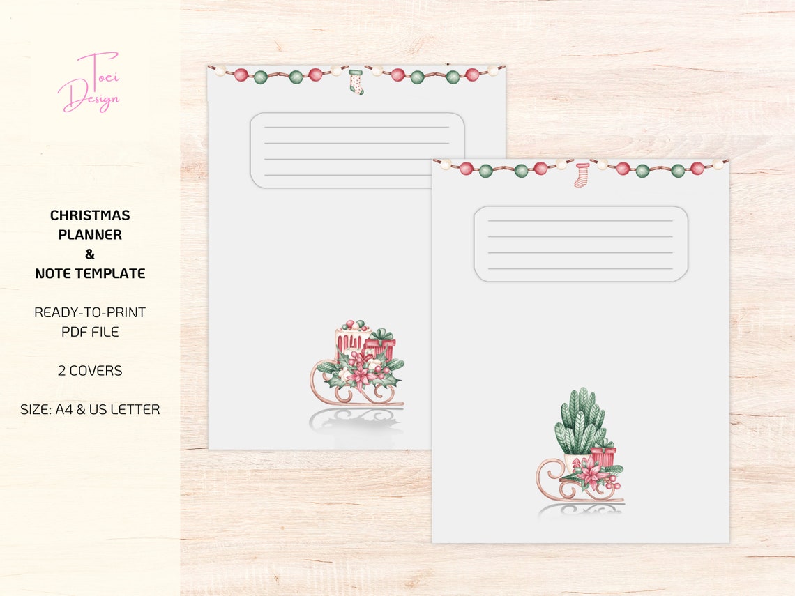 Christmas Planner and Note Template for Christmas Preparation | Instant ...