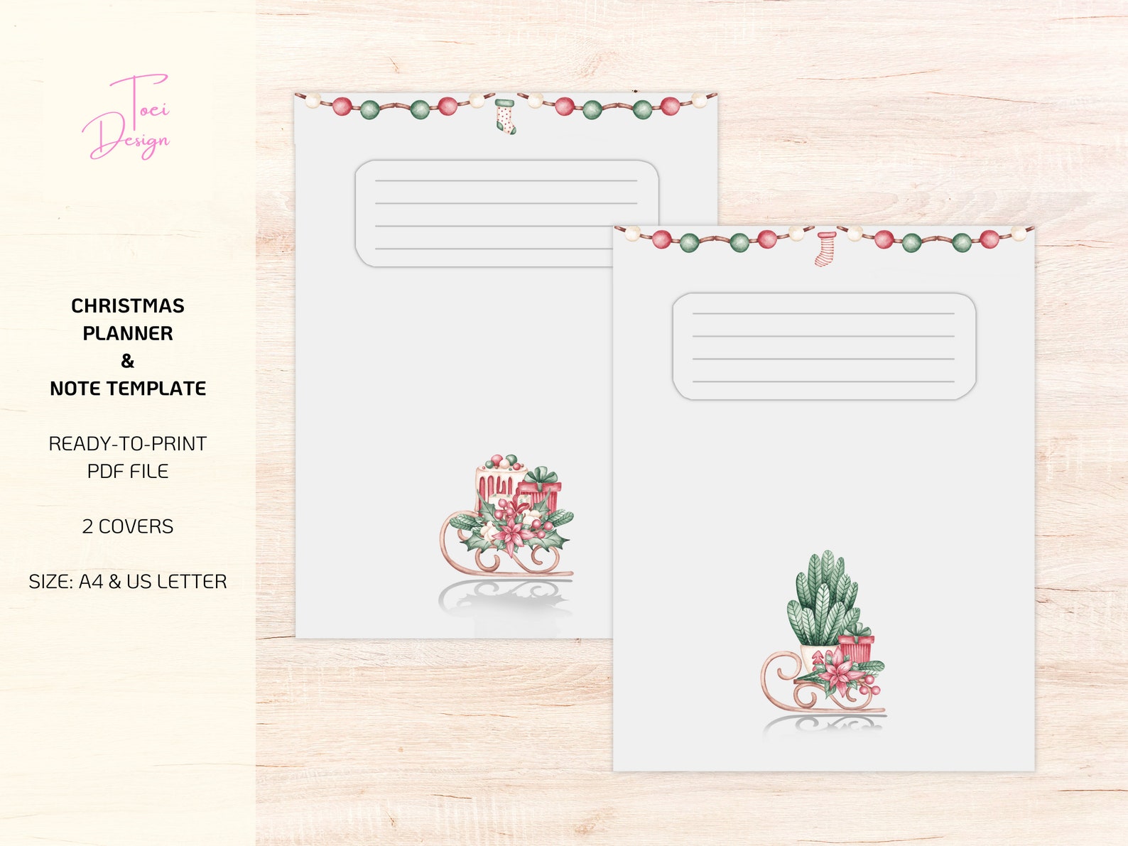 Christmas Planner and Note Template for Christmas Preparation | Instant ...