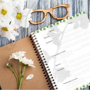 Clover Dream Planner Canva Template | Goal Planner, Editable Planner ...