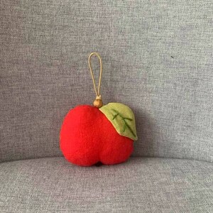 Red Apple Pillow, Linen Kids Room Cushion - Etsy