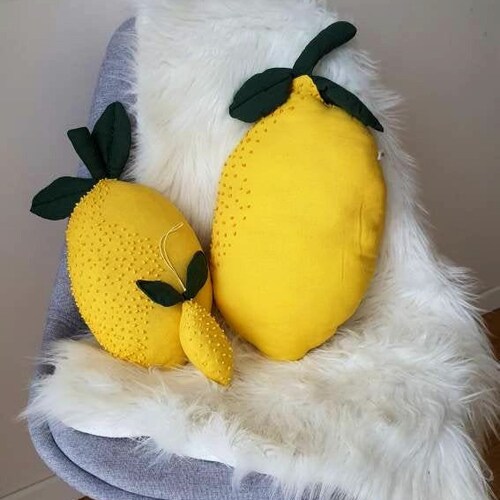 Giant Lemon Plush Oversized Lime Pillow Plush Fruit Lemon - Etsy