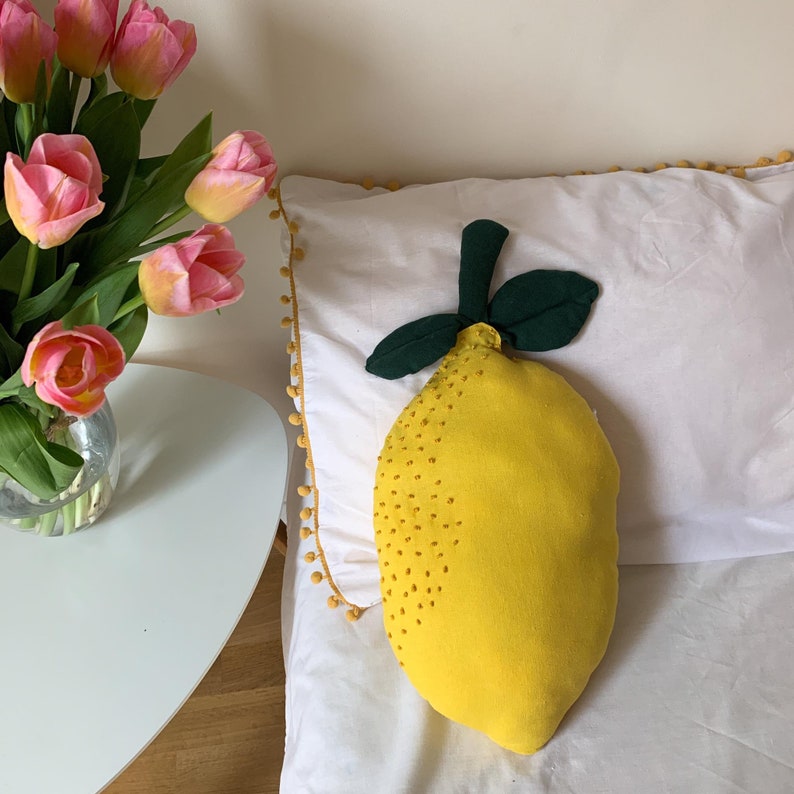 Giant Lemon Plush, Oversized Lime Pillow, Plush Fruit, Lemon Pillow ...