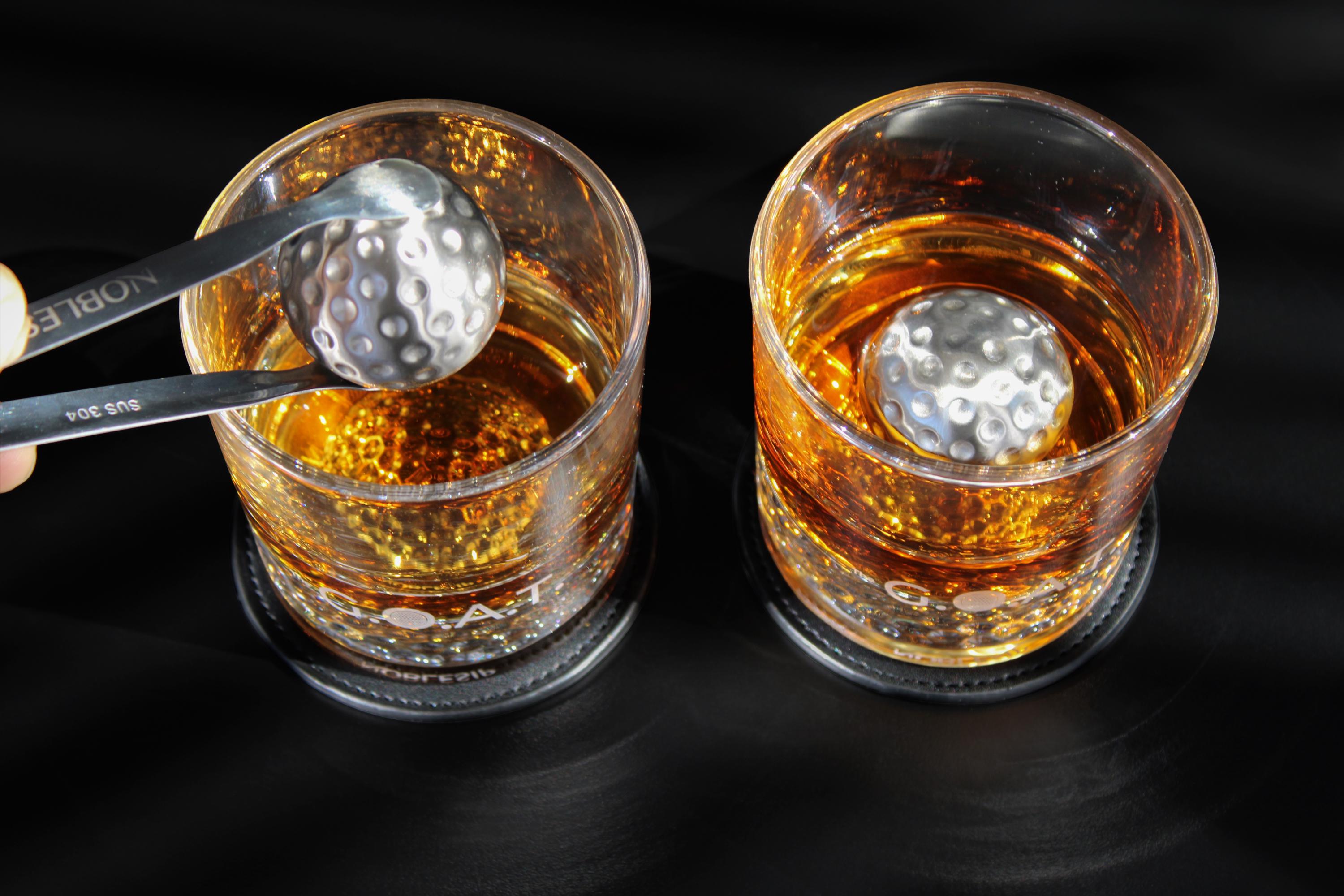GOLF Chilling Steel Ice Balls, Premium Set of 4. Easily Chill Whiskey ...