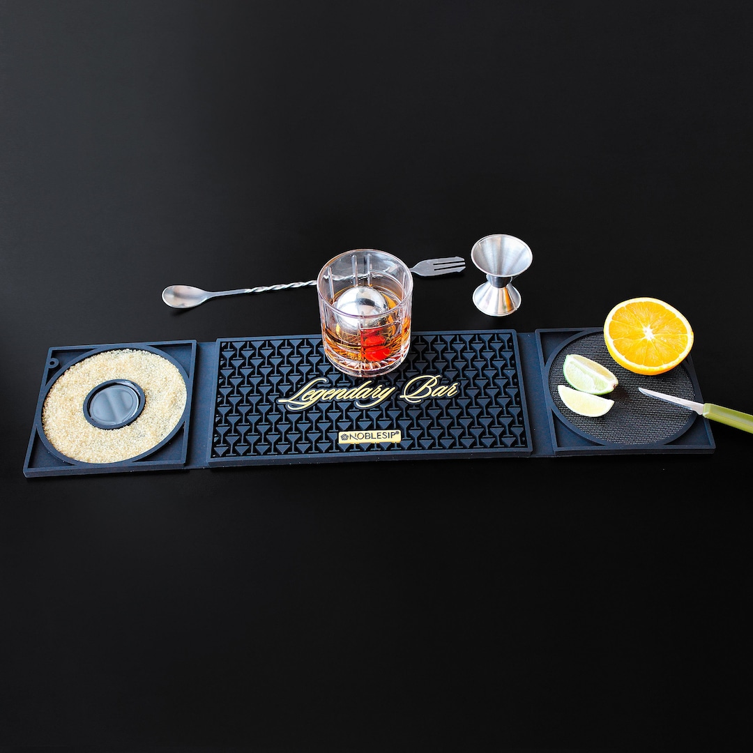 Bar Mat 3in1 MULTIFUNCTIONAL With Garnish Cutting Board and Salt/sugar ...