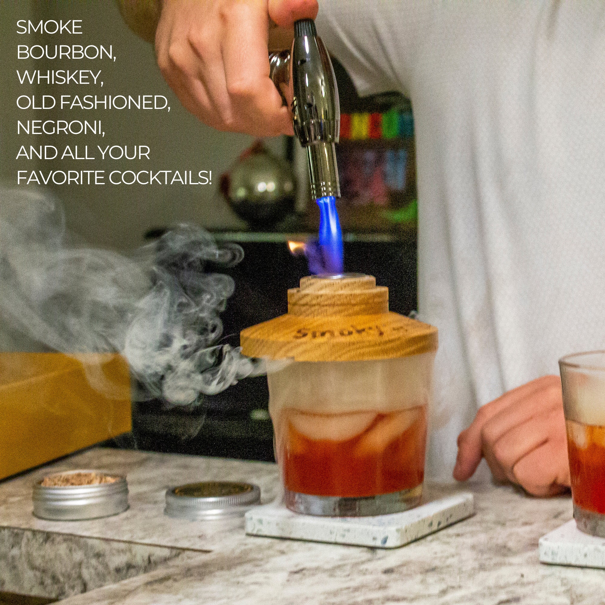 Cocktail Smoker Kit "smoky Pro" With Bar Stand. Smoke Your Whiskey ...
