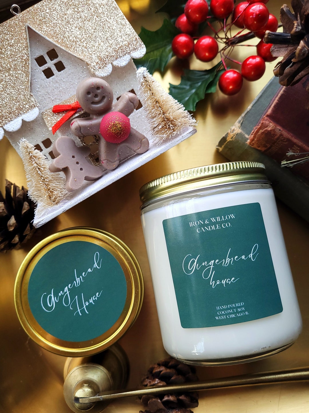 Gingerbread House Candle, Christmas Candle, Christmas Gift, Soy Candle ...