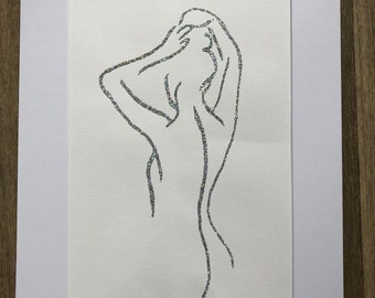 Female Figure Line Drawing - Etsy UK
