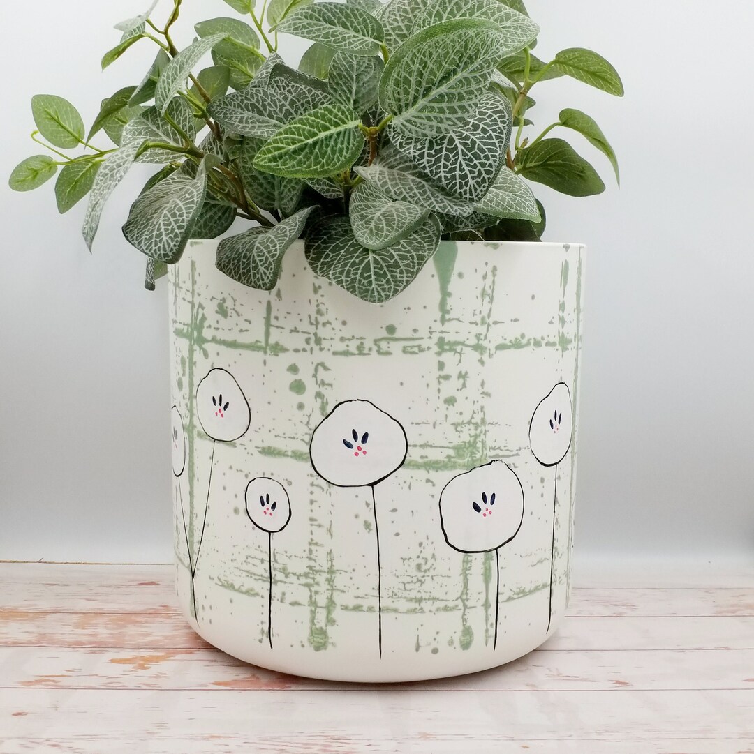 Large Eco Friendly Planters - Hand Painted Recycled Plastic Plant Pots ...