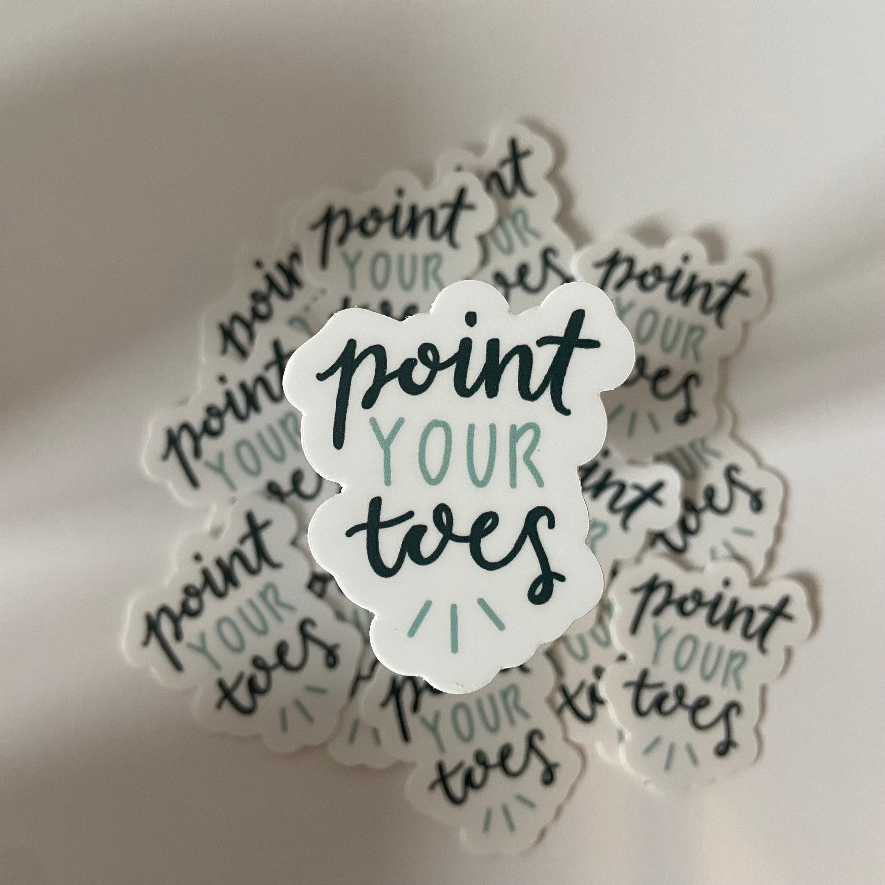 Vinyl Point Your Toes! Sticker - Etsy