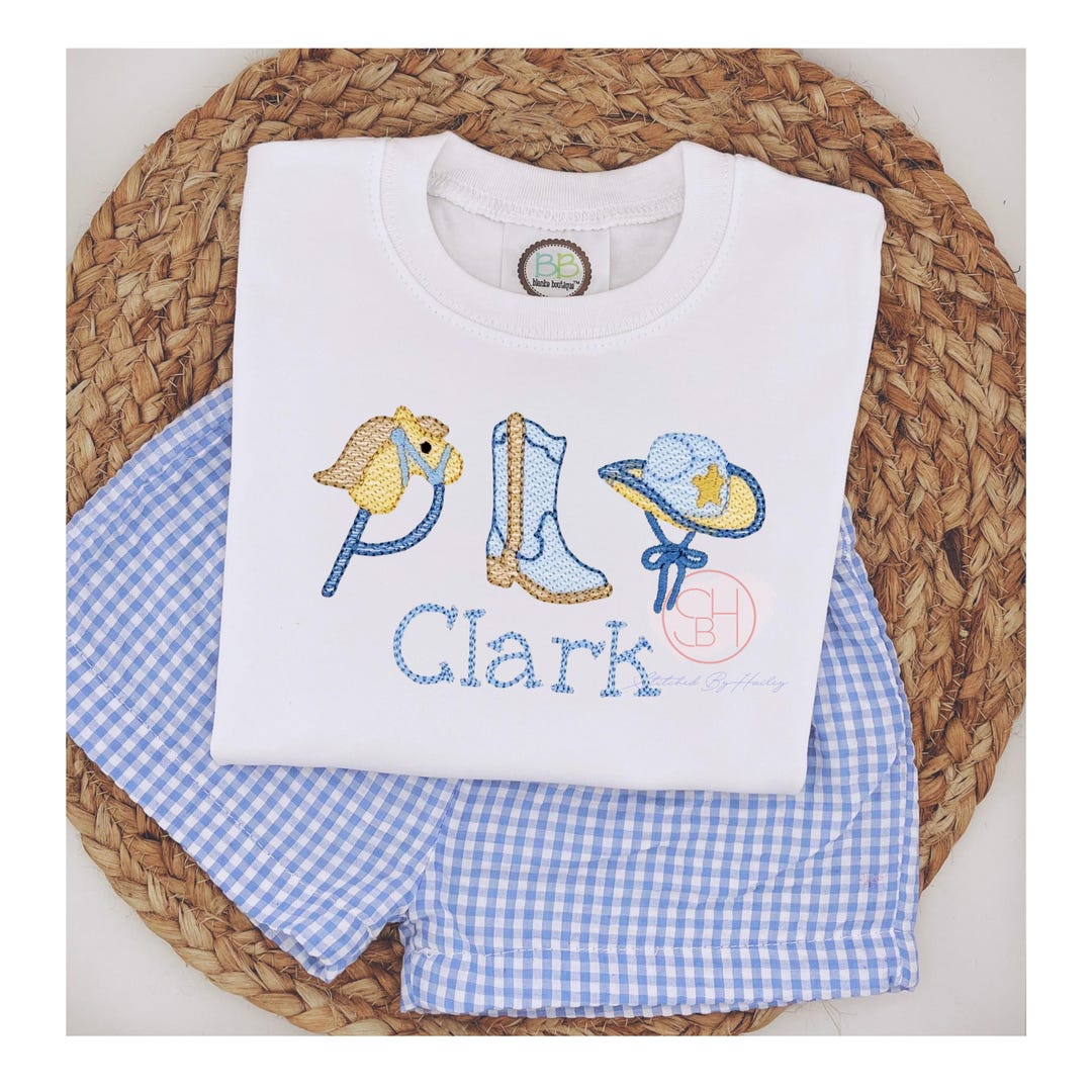 Boys Cowboy Shirt, Rodeo Shirt for Boys Embroidered, Personalized ...
