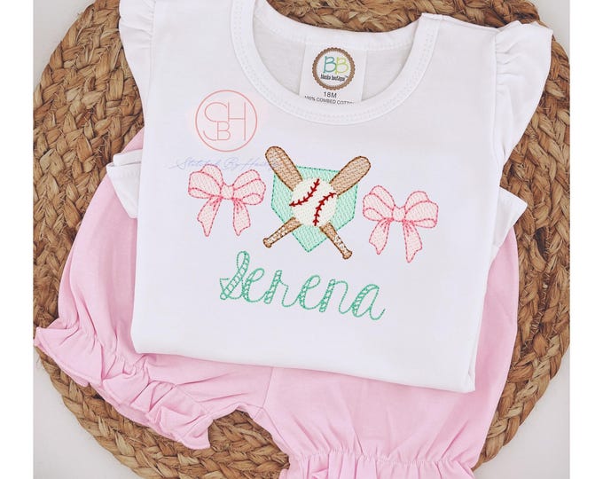 Girls Baseball Shirt - Baseball T Shirt - Little Sister Baseball Shirt ...