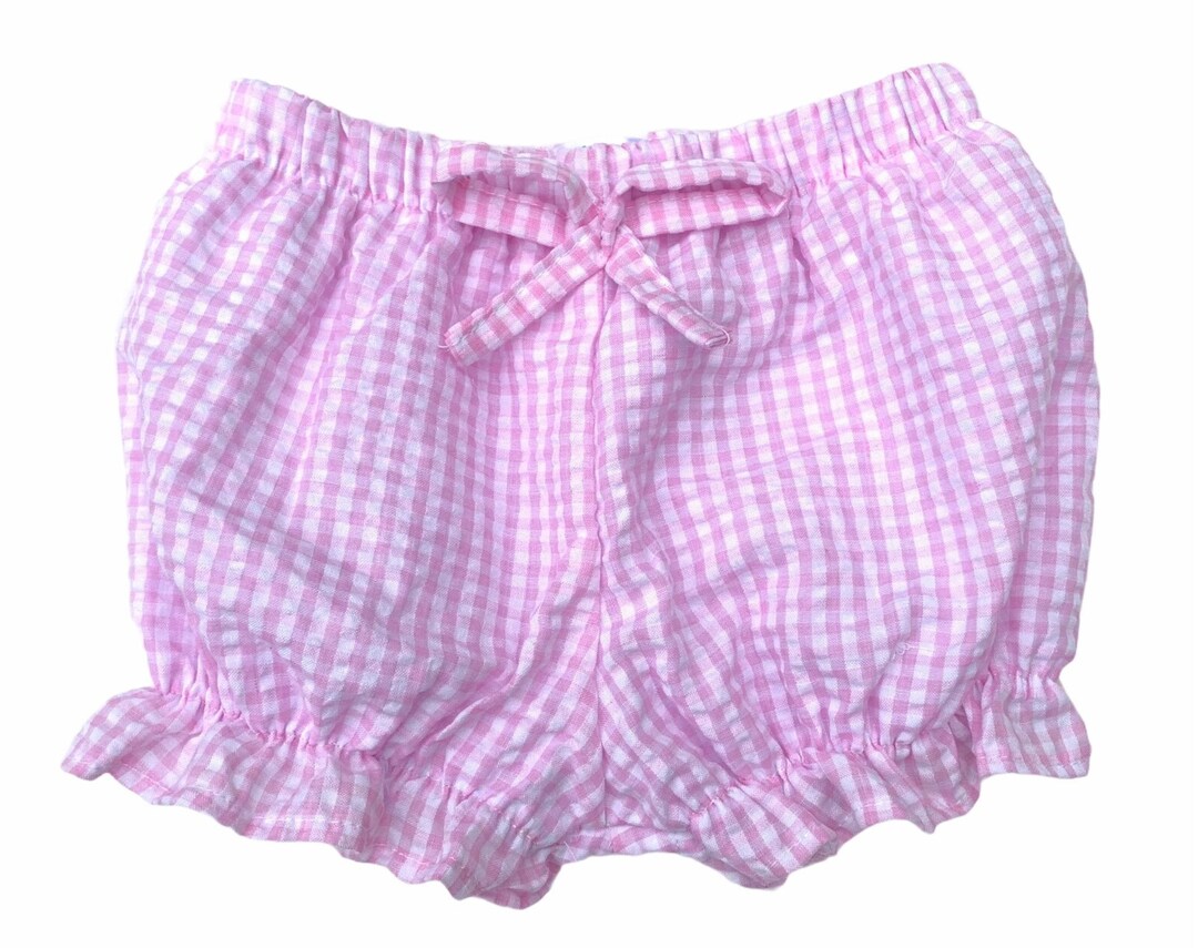 Girls Pink Gingham Bloomer Shorts - Etsy
