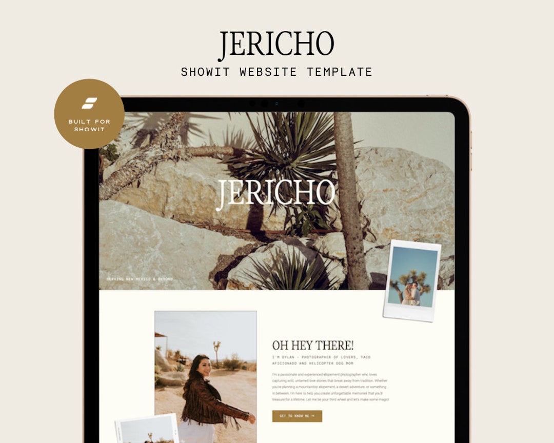 Jericho Showit Website Template for Wedding and Elopement Photographers ...