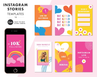 Instagram Stories Canva Template Branding Design Social Media Template ...