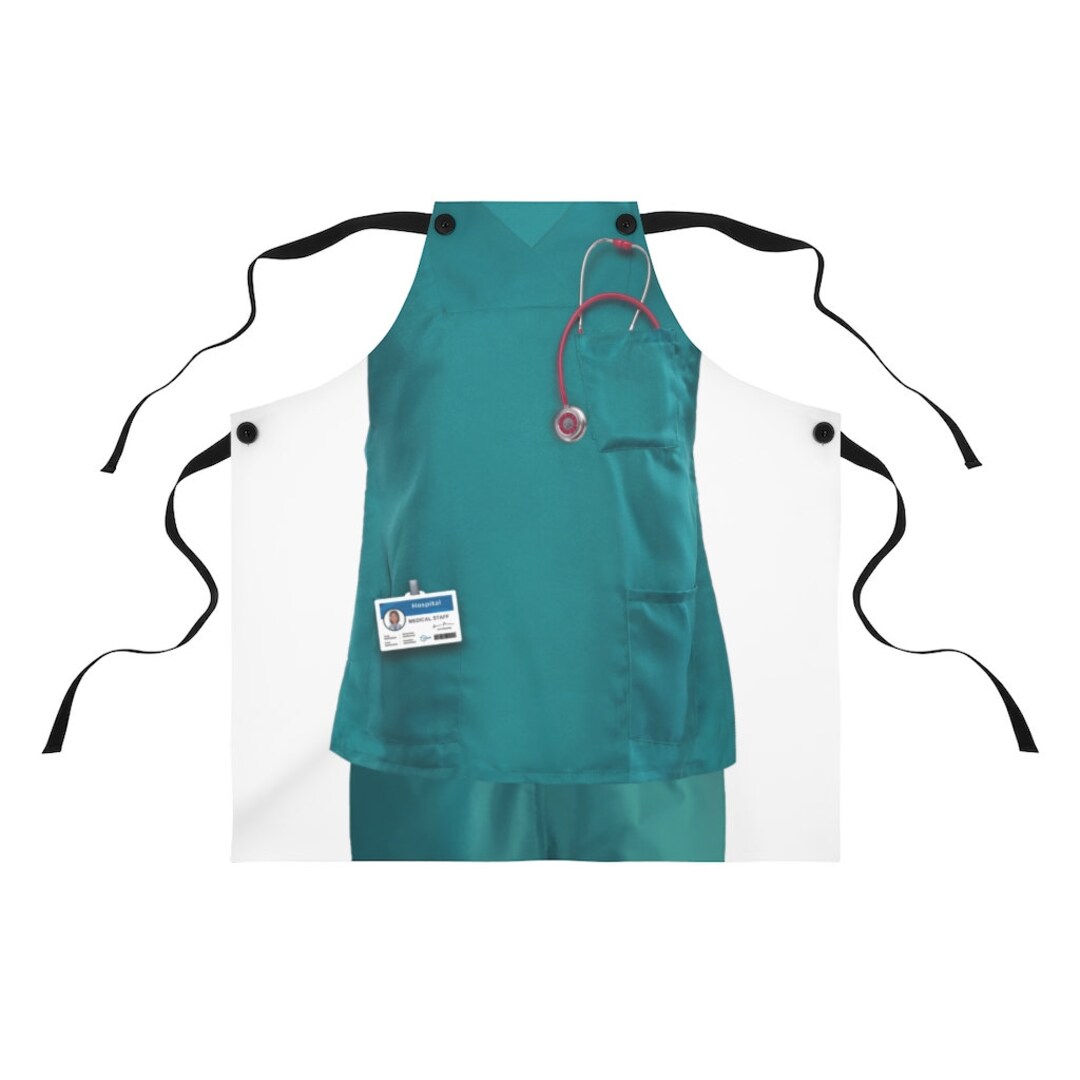 3D Nurse Scrubs Chef Apron: Novelty Costume Cooking Apparel - Etsy