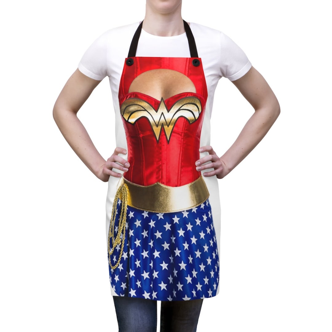 Chef Apron – Classic Wonder Woman 3D Look | Quality Comic Apron | Fun ...