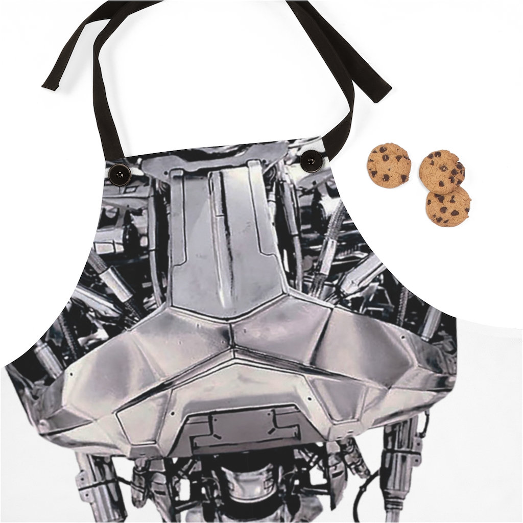 Terminator Endoskeleton Chef Apron: Sci-fi Cooking Gift, Robot Gag Gift ...