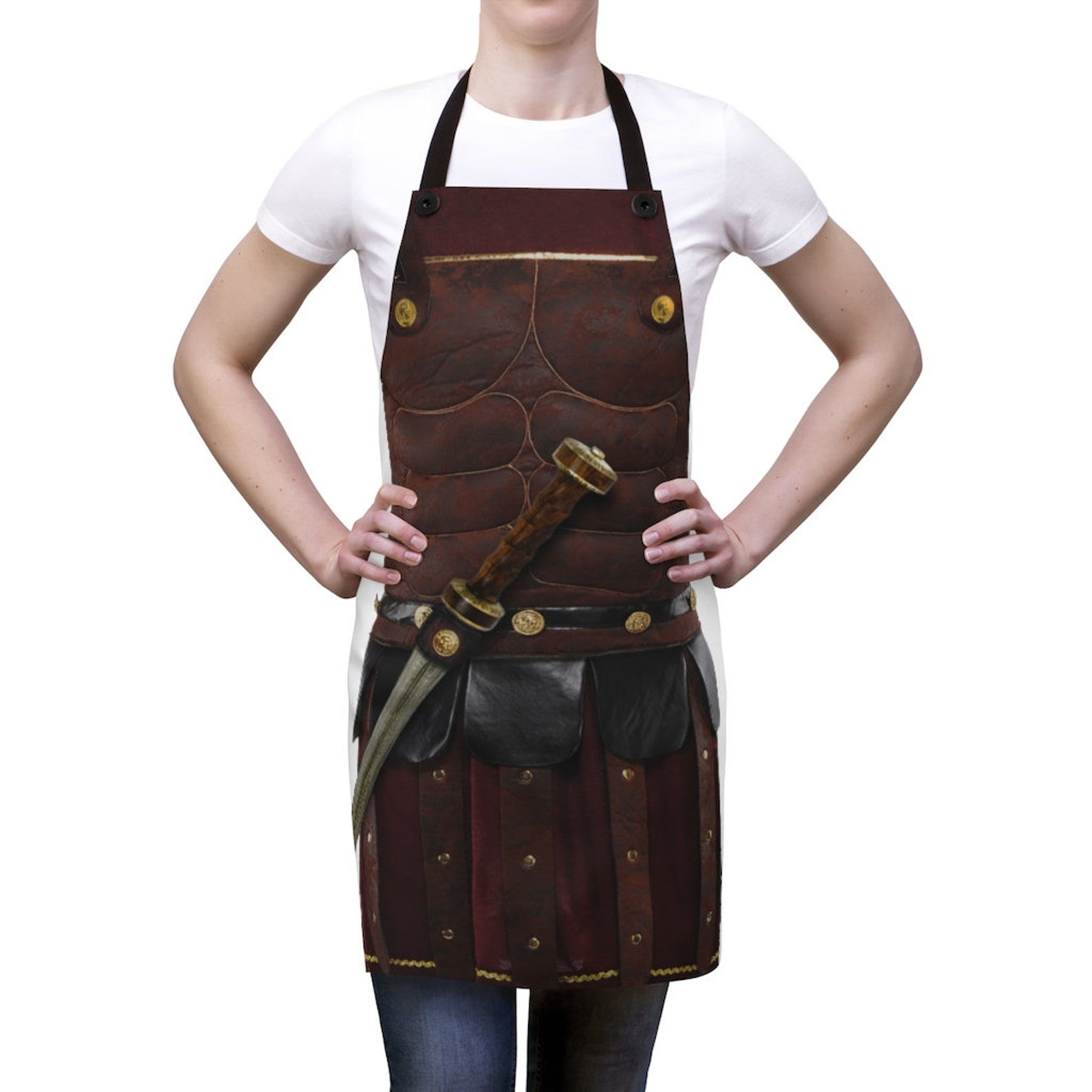 Chef Apron – Roman Gladiator With Sword | Quality Chefwear | Fun Gift ...